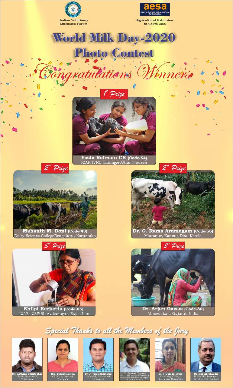 WORLD MILK DAY-2020 PHOTO CONTEST - AESA & IVEF | AESA
