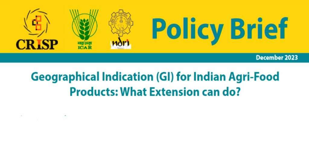 Geographical Indication (GI) for Indian Agri-Food Products: What ...